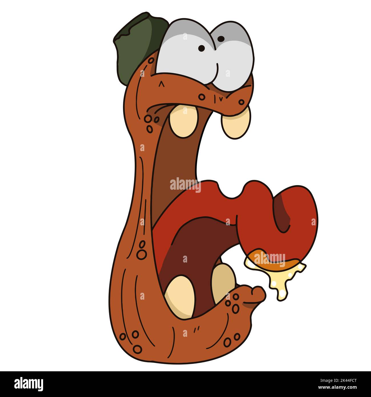 Scary monster pumpkin screaming halloween illustration vector Stock ...