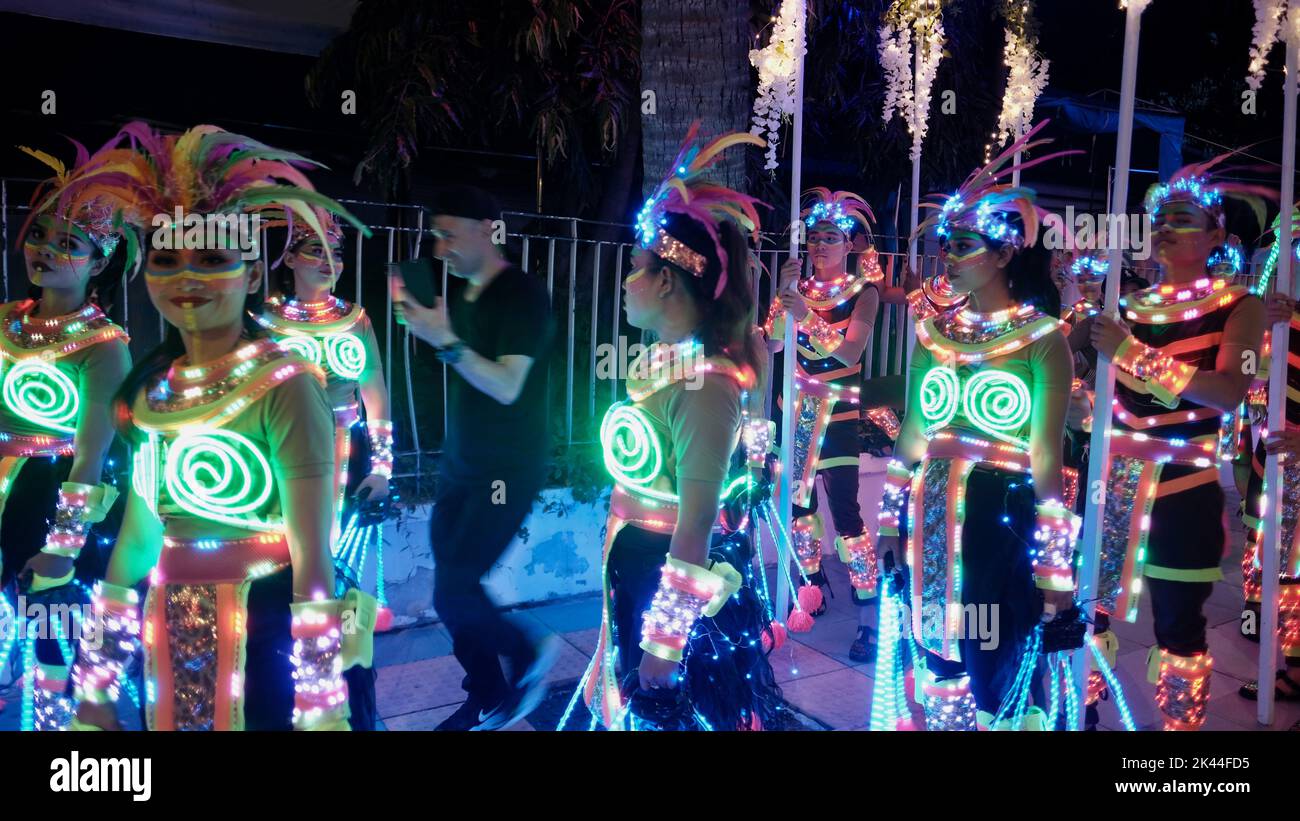 Let's Glow Together Night Parade Auto Show event on Beach Road in ...