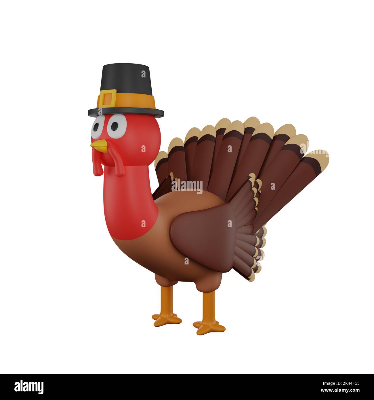 3d rendering turkey thanksgiving icon Stock Photo - Alamy