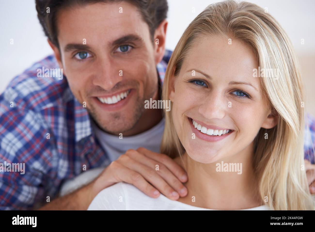 Its just you and me. a happily married couple at home Stock Photo - Alamy
