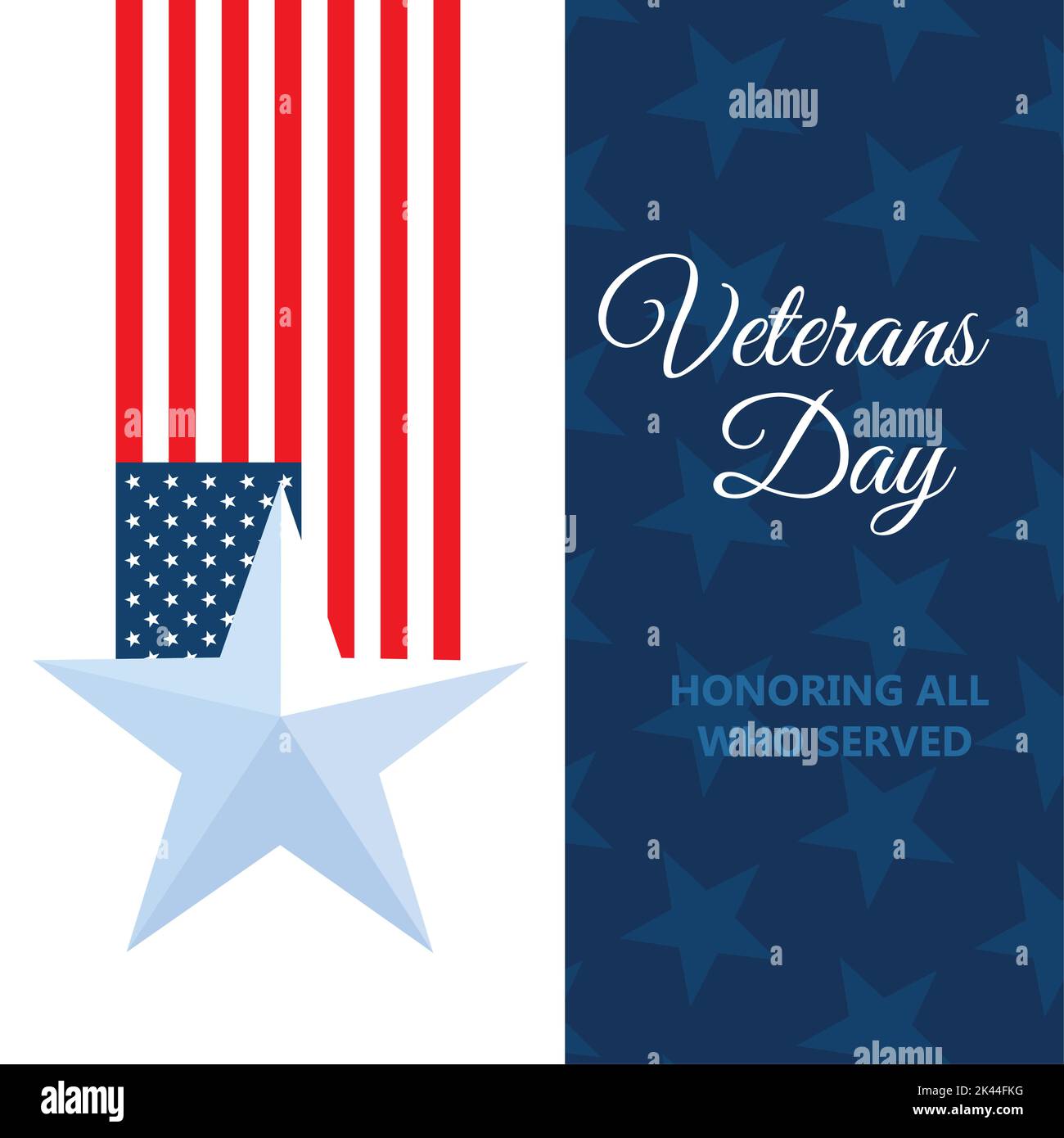 veterans day honoring all who served, poster Stock Vector Image & Art ...