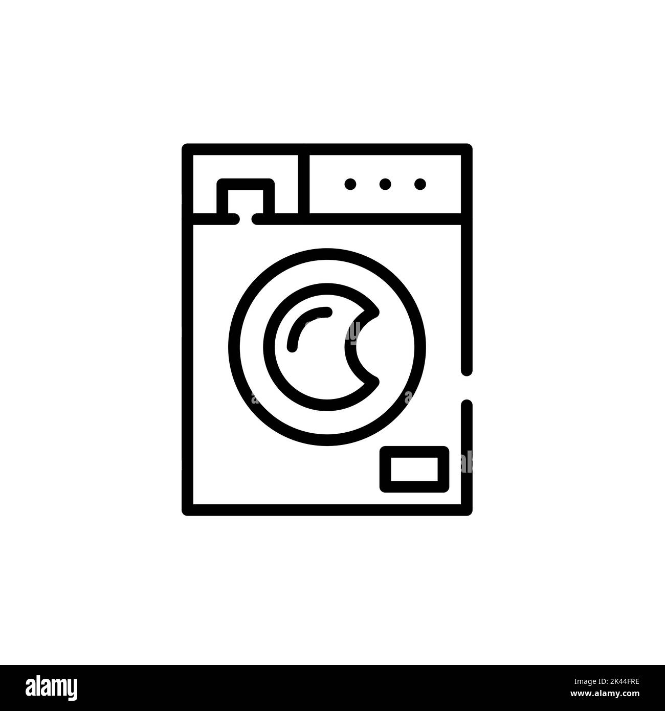 Washing machine. Doing laundry, household chores. Pixel perfect ...
