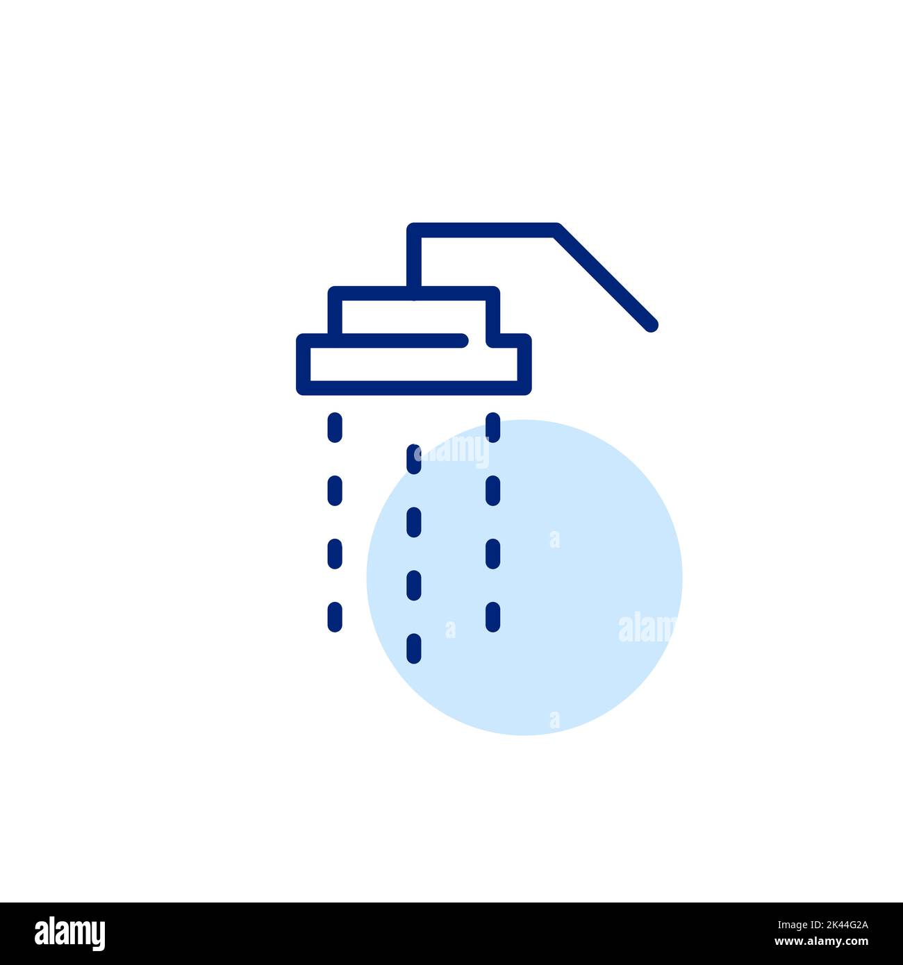 Rain shower icon. Pixel perfect, editable stroke Stock Vector Image ...