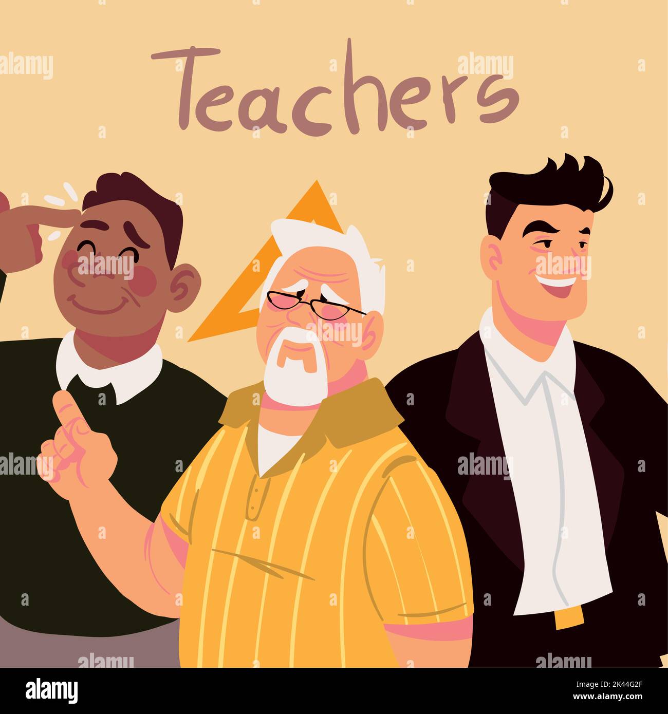 Cartoon school teachers standing Stock Vector Images - Alamy