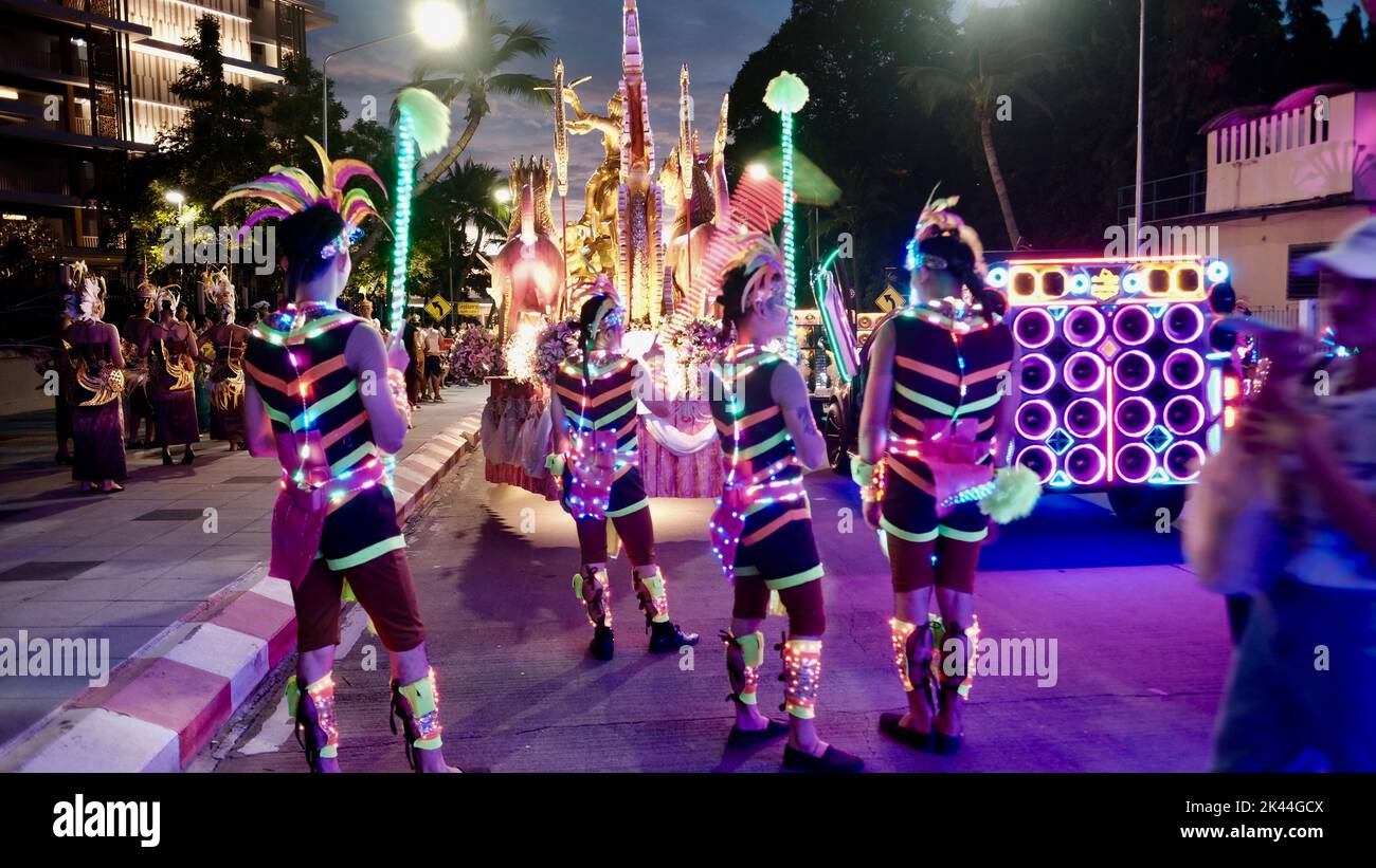 Let's Glow Together Night Parade Floats event on Beach Road in Pattaya ...
