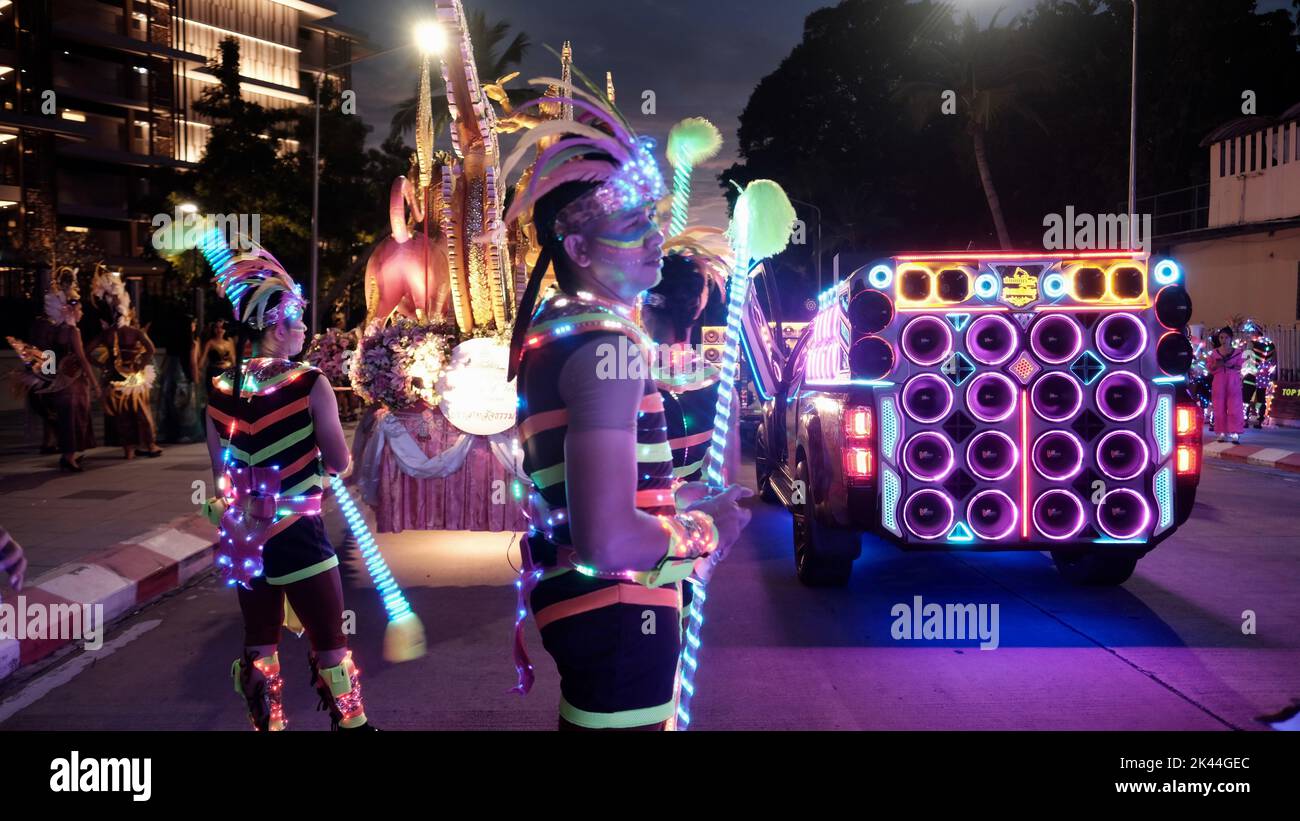 Let's Glow Together Night Parade Floats event on Beach Road in Pattaya ...