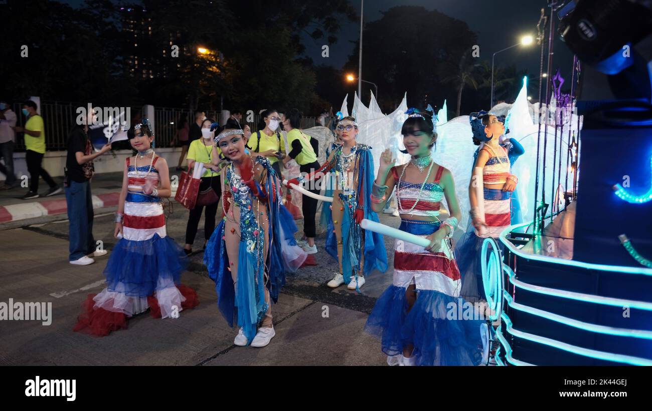 Let's Glow Together Night Parade Floats event on Beach Road in Pattaya ...