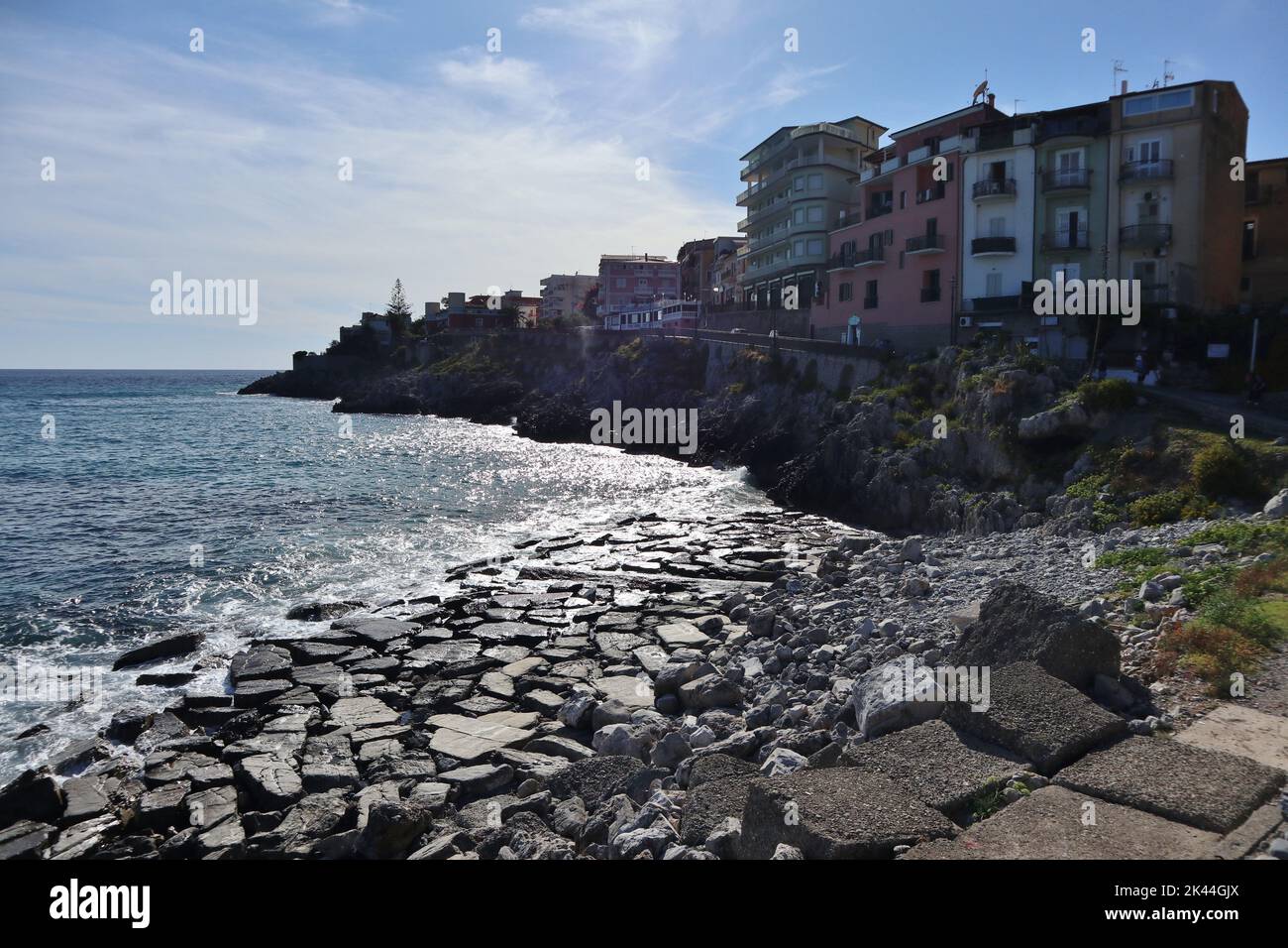 Marina di Camerota - Scorcio del borgo dalla terrazza del molo ...