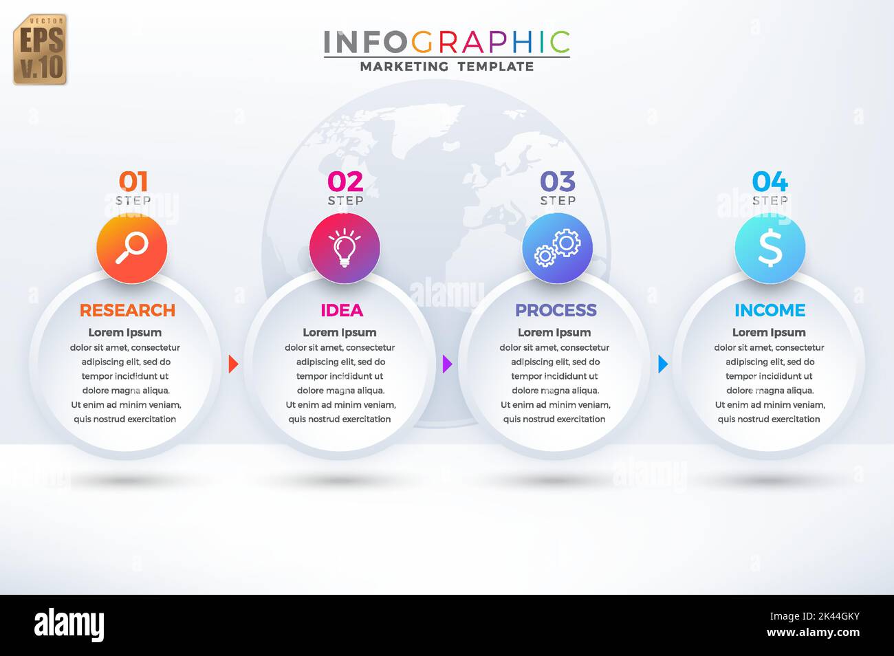 Infographic vector business marketing template colorful design circle ...