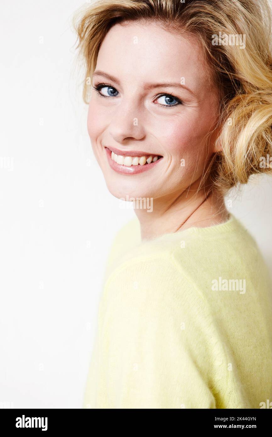 Giving you her best smile. Portrait of a beautiful young woman smiling ... Giving you her best smile. Portrait of a beautiful young woman smiling ...
