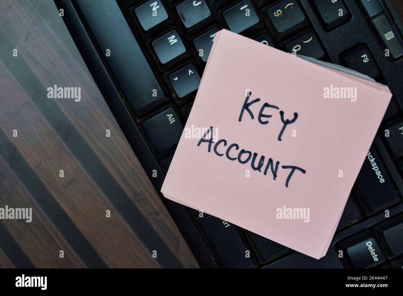 Concept of Key Account write on sticky notes with keyboard computer ...