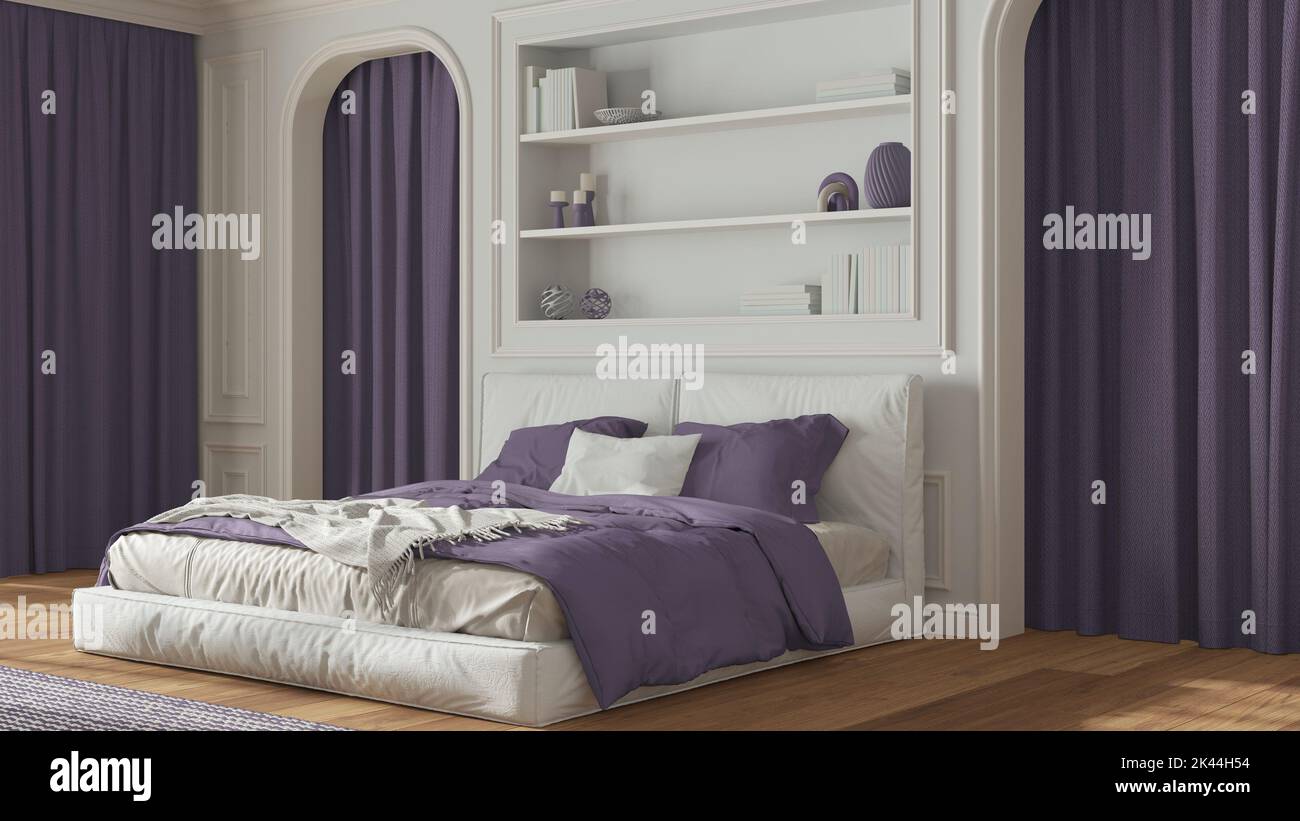 Bedroom suite with purple color hi-res stock photography and images - Alamy
