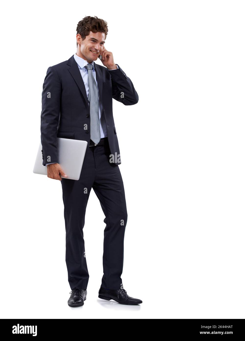 Male professional laptop talking Cut Out Stock Images & Pictures - Alamy