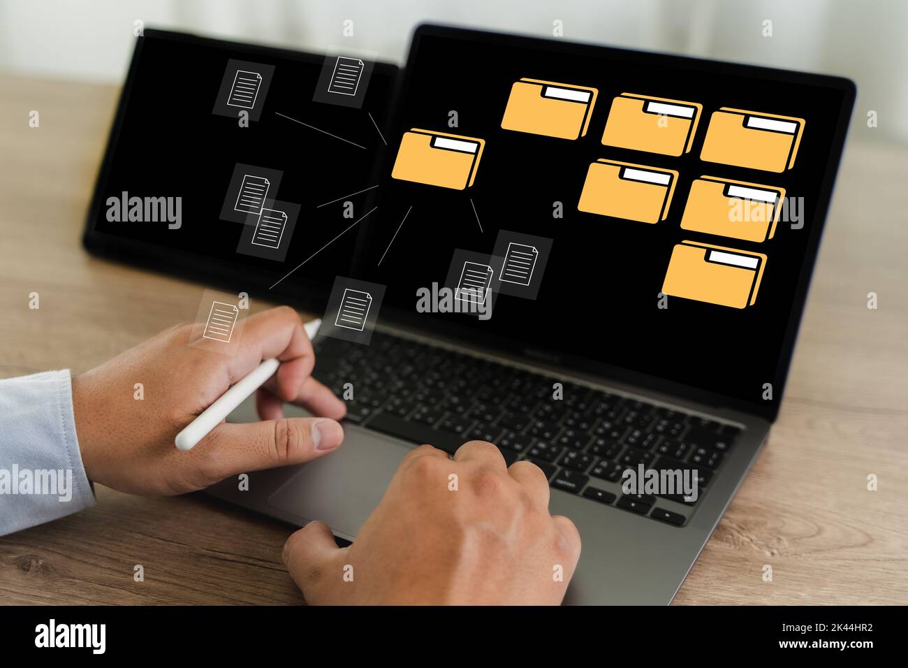 Stack documents file business paper Pile of documents folder on desk ...