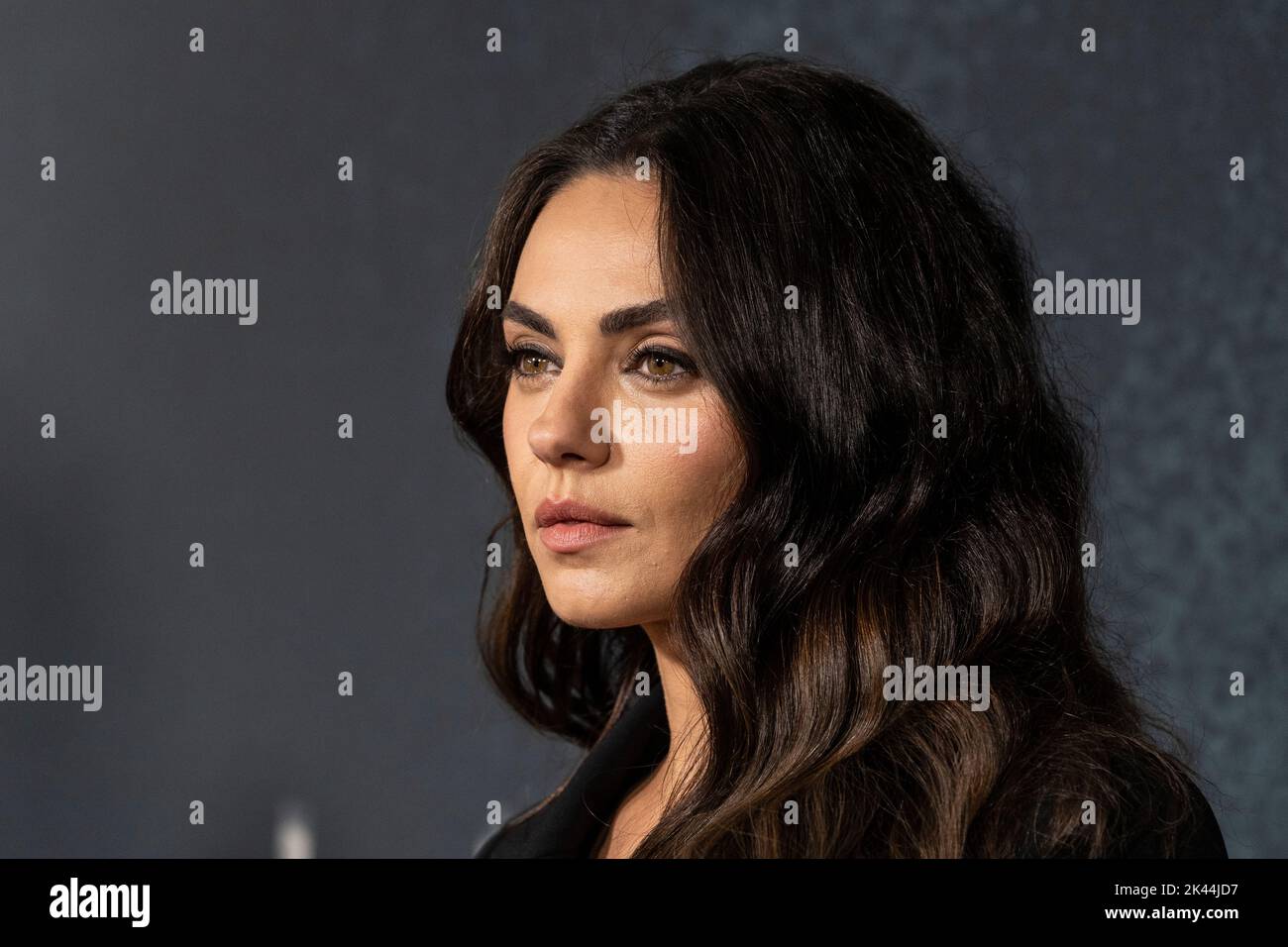 New York, NY - September 29, 2022: Mila Kunis wearing dress by Carolina ...