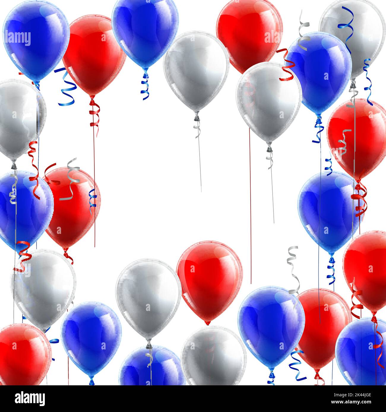 Red White and Blue Balloons Border Frame Stock Vector Image & Art - Alamy
