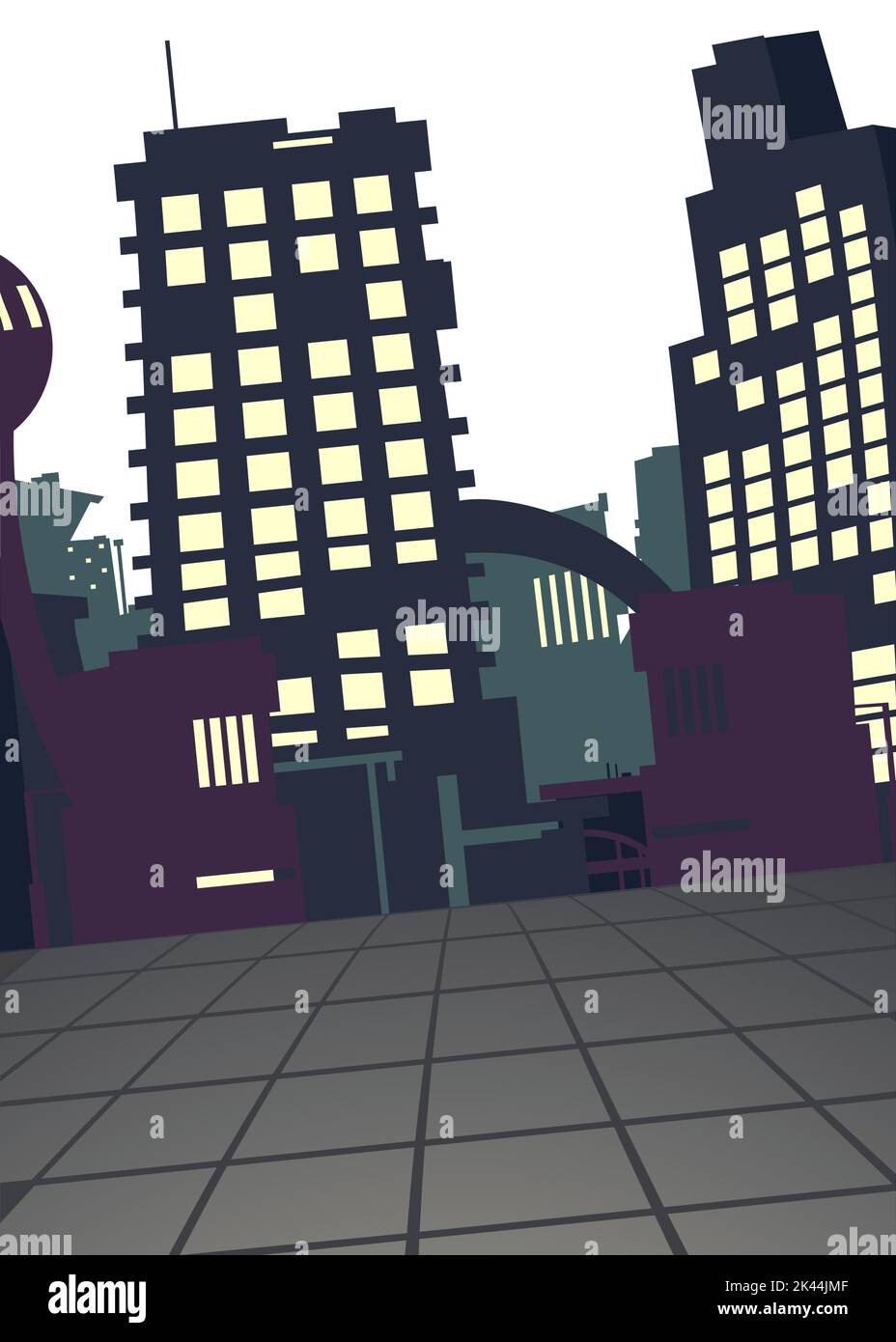 City Buildings Cartoon Pop Art Future Skyline Stock Vector Image & Art - Alamy