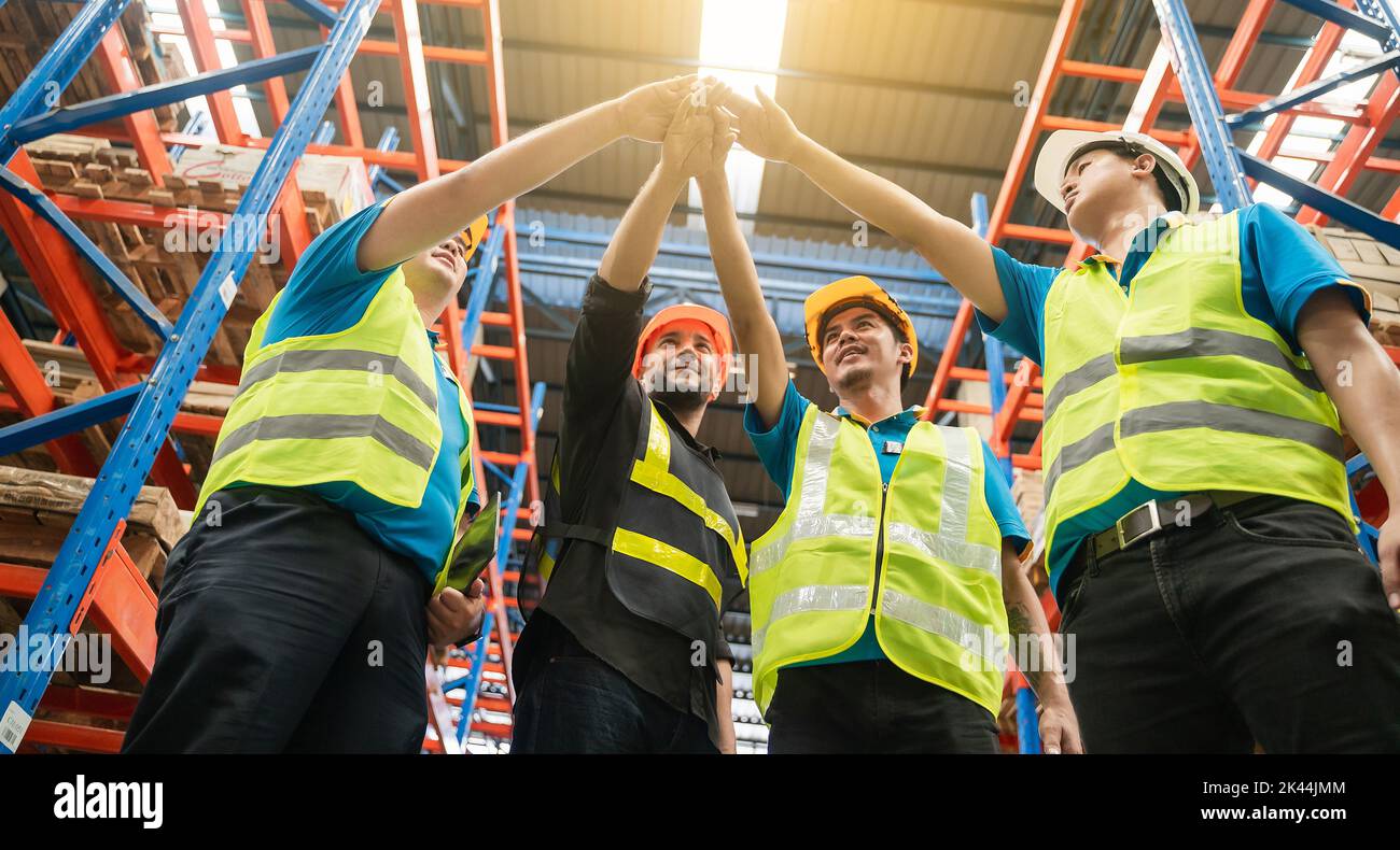 Teamwork engineer professional logistics and transportation Business of transport industrial ...