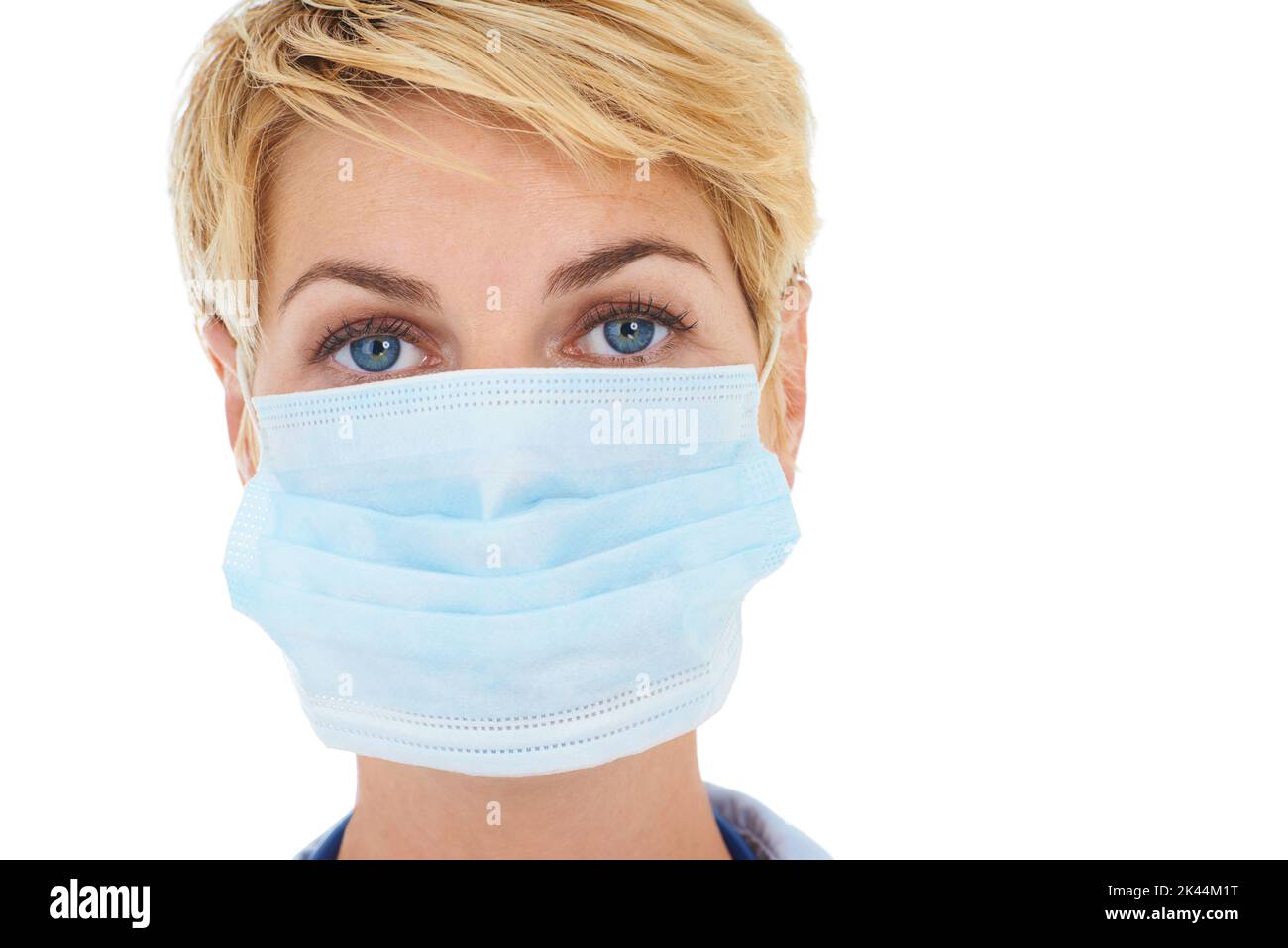 Taking every precaution not to become the patient herself. Closeup of a ...