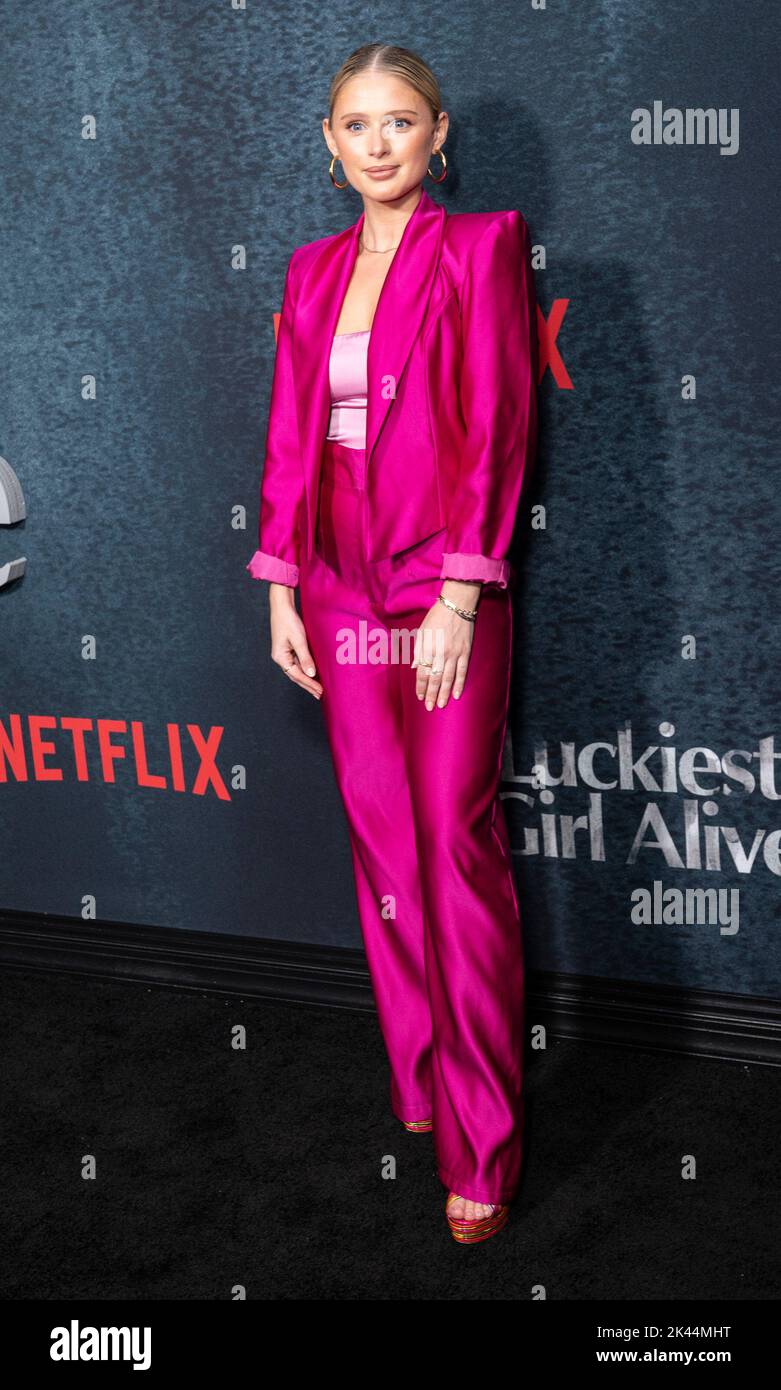 New York, US, September 29, 2022. Alexandra Beaton attends Luckiest ...