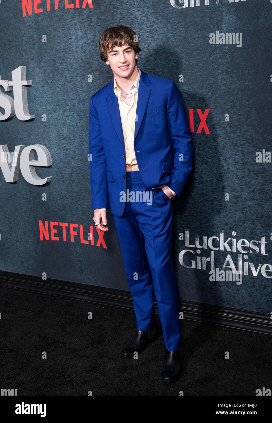 New York, US, September 29, 2022. Isaac Kragten attends Luckiest Girl ...