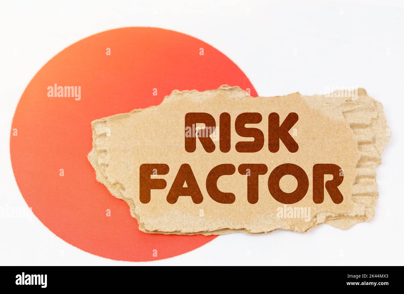 National economy concept. On the flag of Japan lies a notebook with the ...