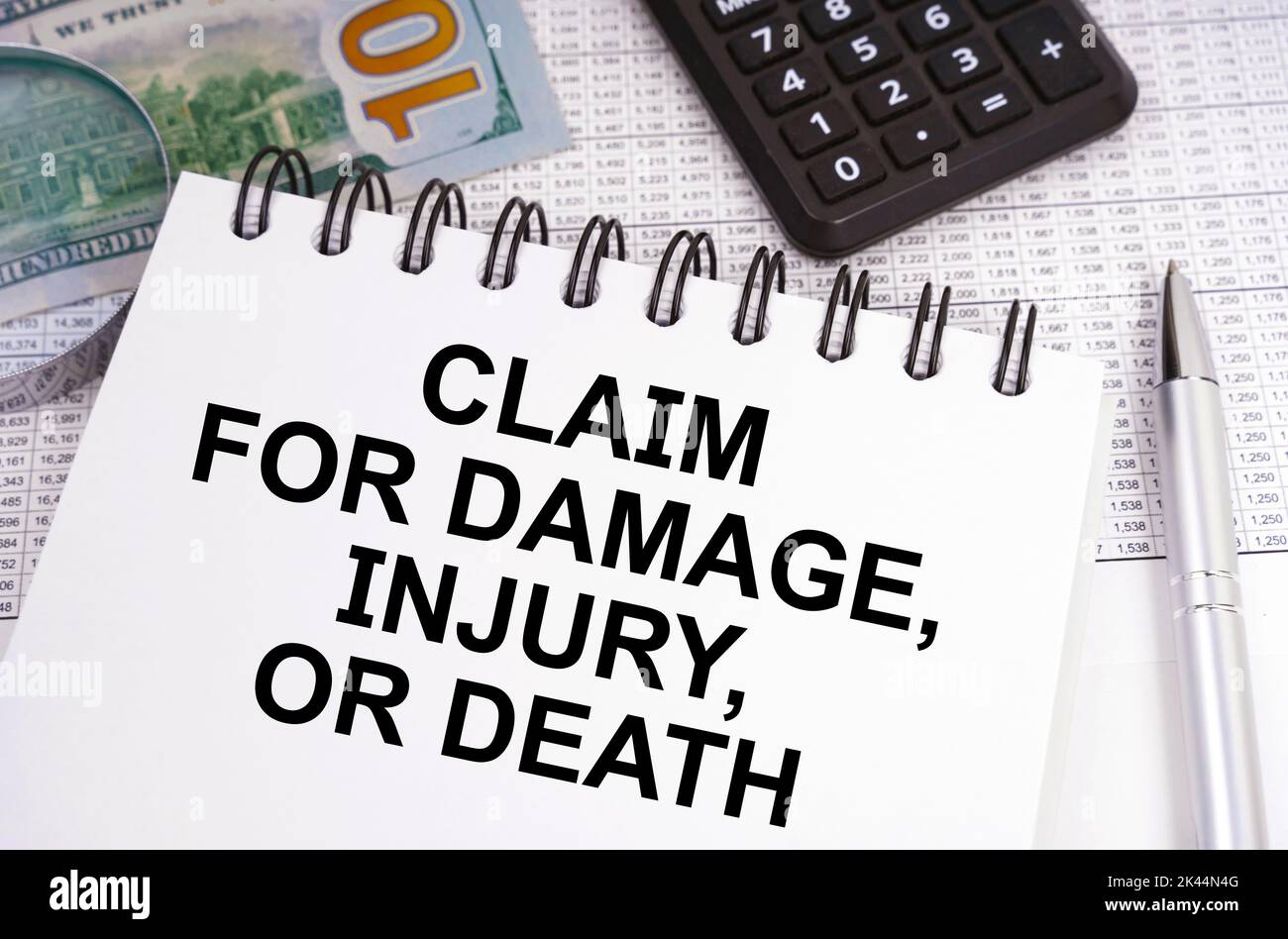 Business and finance concept. On the table there is money, a calculator ...