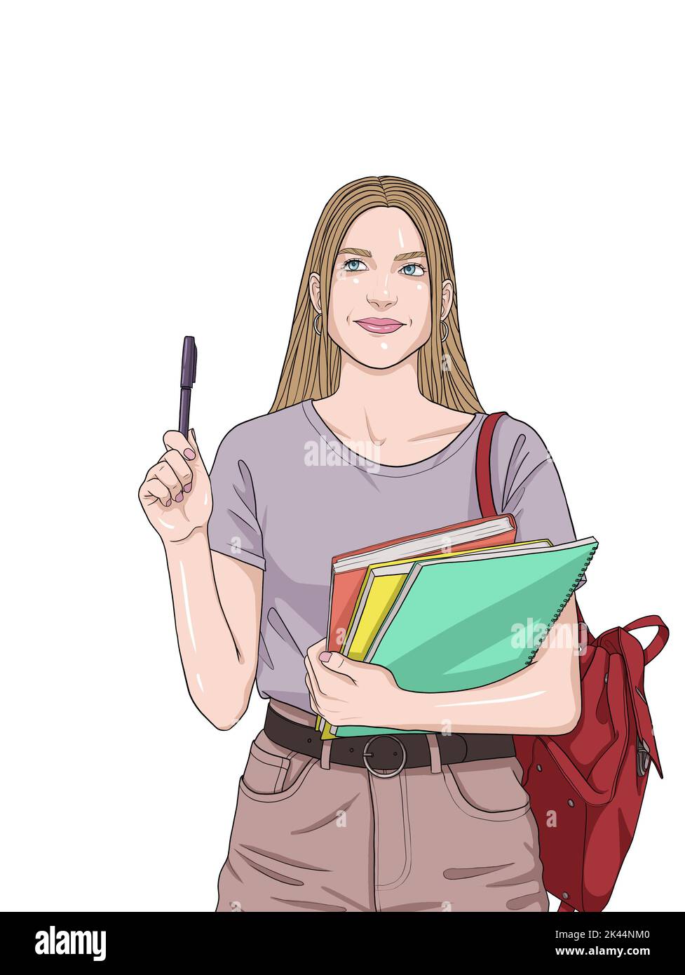 Intelligent Girl Cartoon