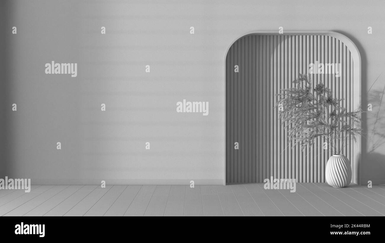 Total white project draft, interior design background concept idea ...