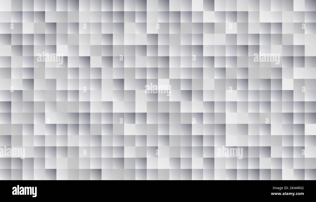 Abstract white and gray geometric squares pattern mosaic background ...