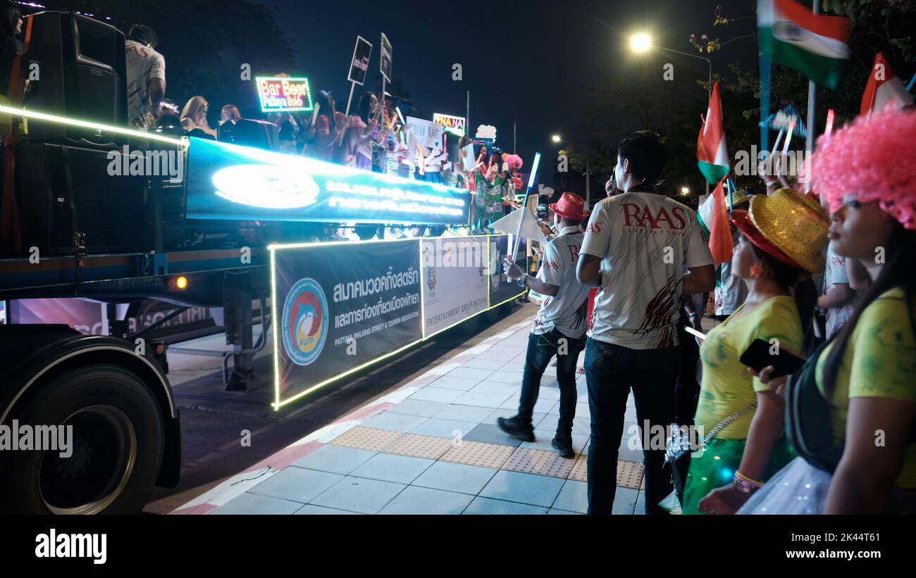 Let's Glow Together Night Parade Floats event on Beach Road in Pattaya ...