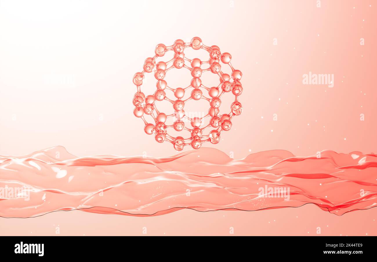 Molecular structure and cloth material background, 3d rendering ...