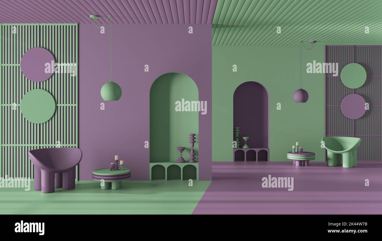 Pastel purple and sage colors and metaphysical abstract interior design ...
