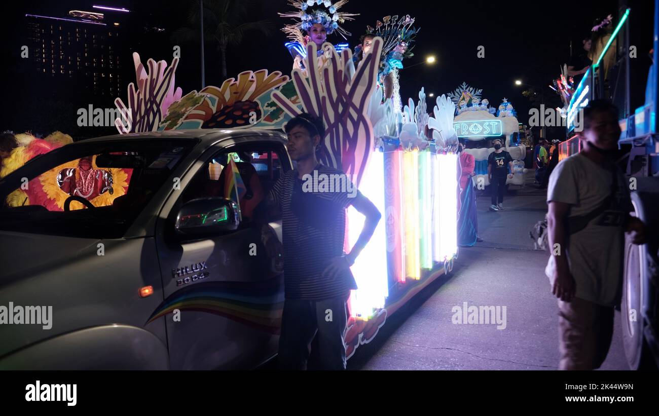 Lights Let's Glow Together Night Parade event on Beach Road in Pattaya ...