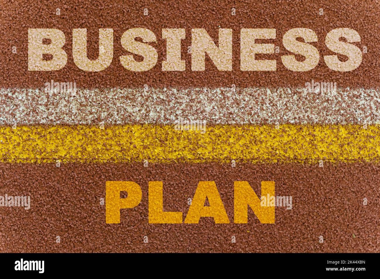 Business concept. On the treadmill, the words Business and Plan are ...