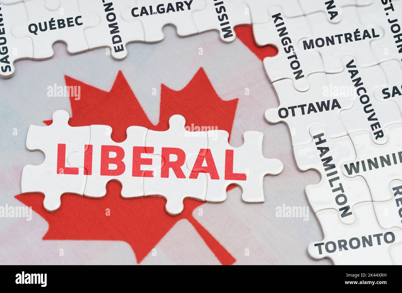 National concept. The flag of Canada features city name jigsaw puzzles ...