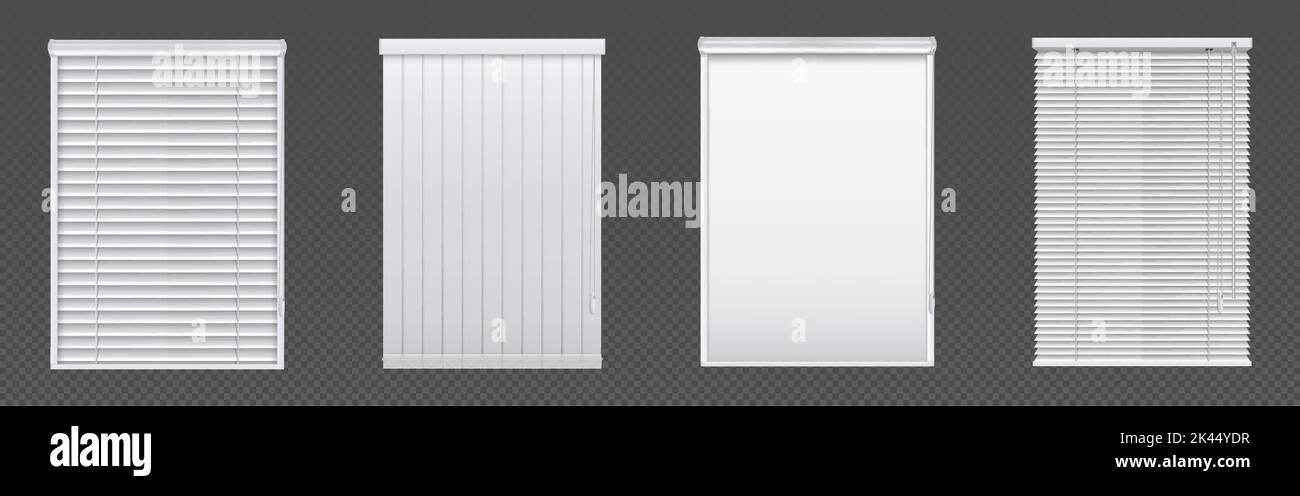 Windows with jalousie and roller shutter curtains. Plastic pvc single ...