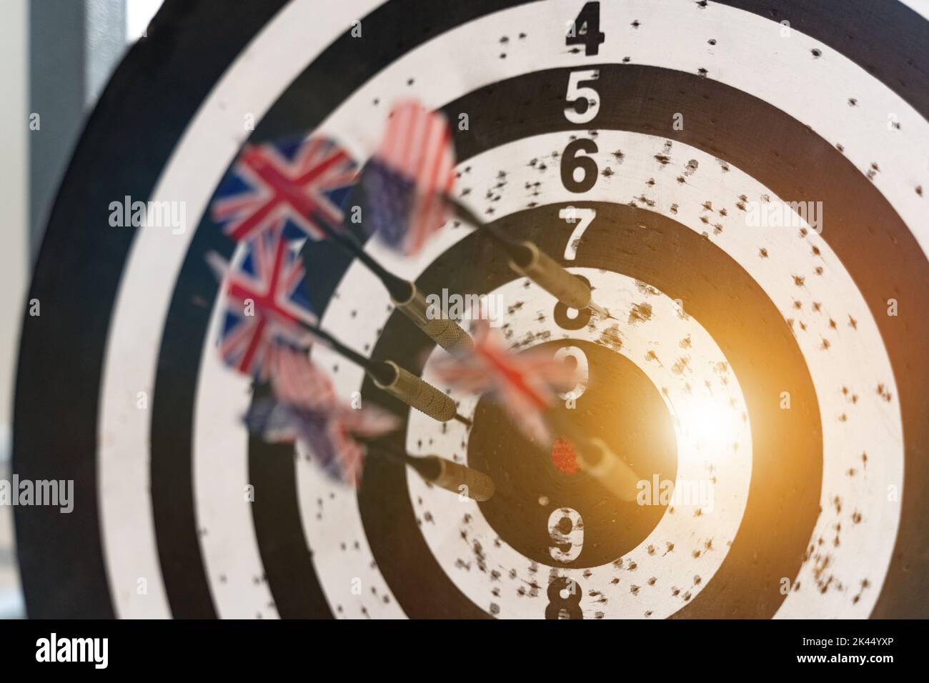 Dartboard target with flags hi-res stock photography and images - Alamy