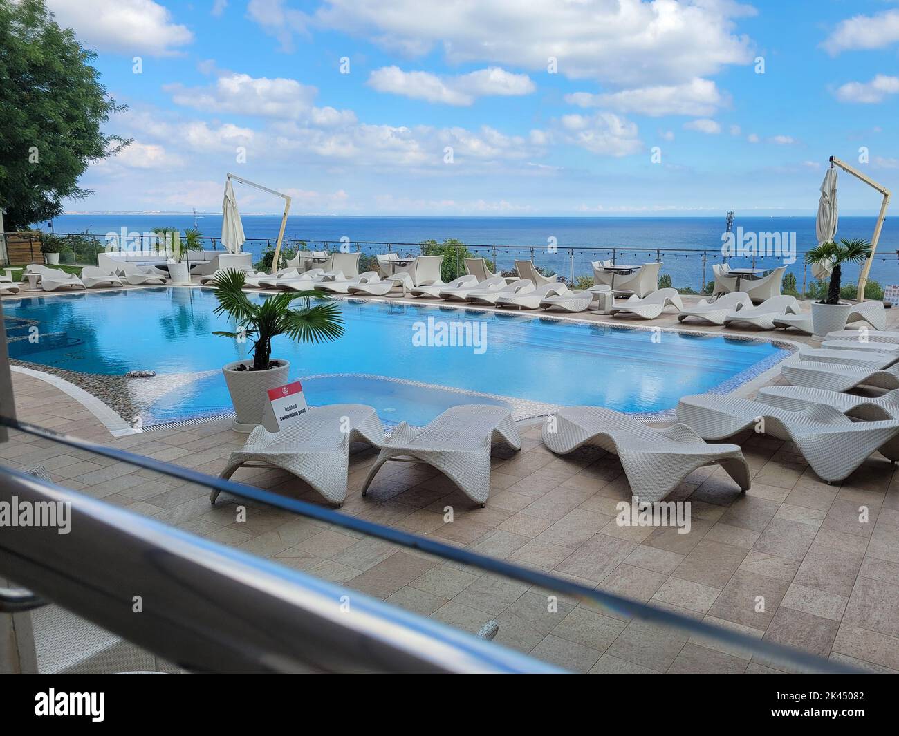 Odessa, Ukraine - September 28, 2022: Lounge area of the hotel on the ...