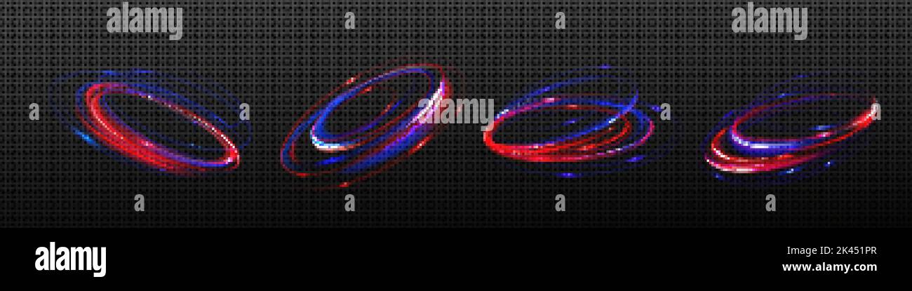 Light motion effect, circle trails of energy flare or glow movement ...