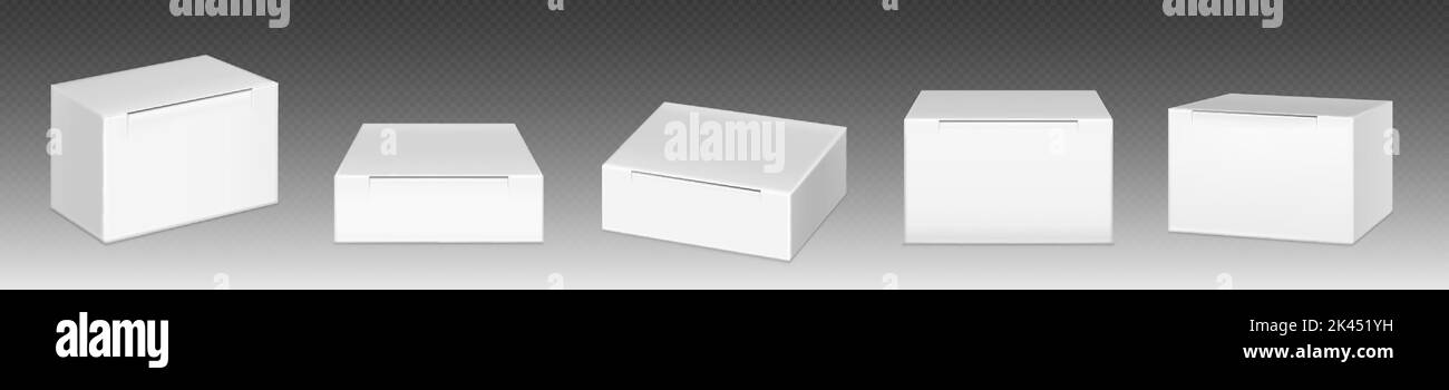Realistic set of box mockups png isolated on transparent background ...