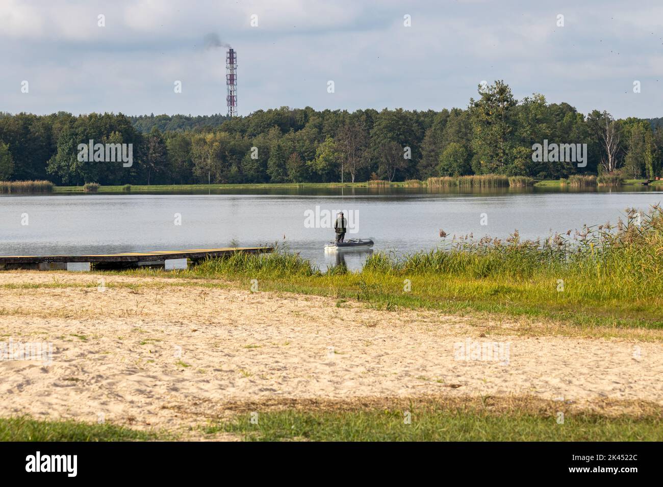 Landscape on a sunny September day by the lagoon Stock Photo - Alamy