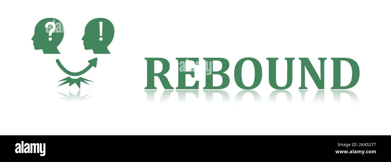 Illustration of a rebound concept Stock Photo - Alamy