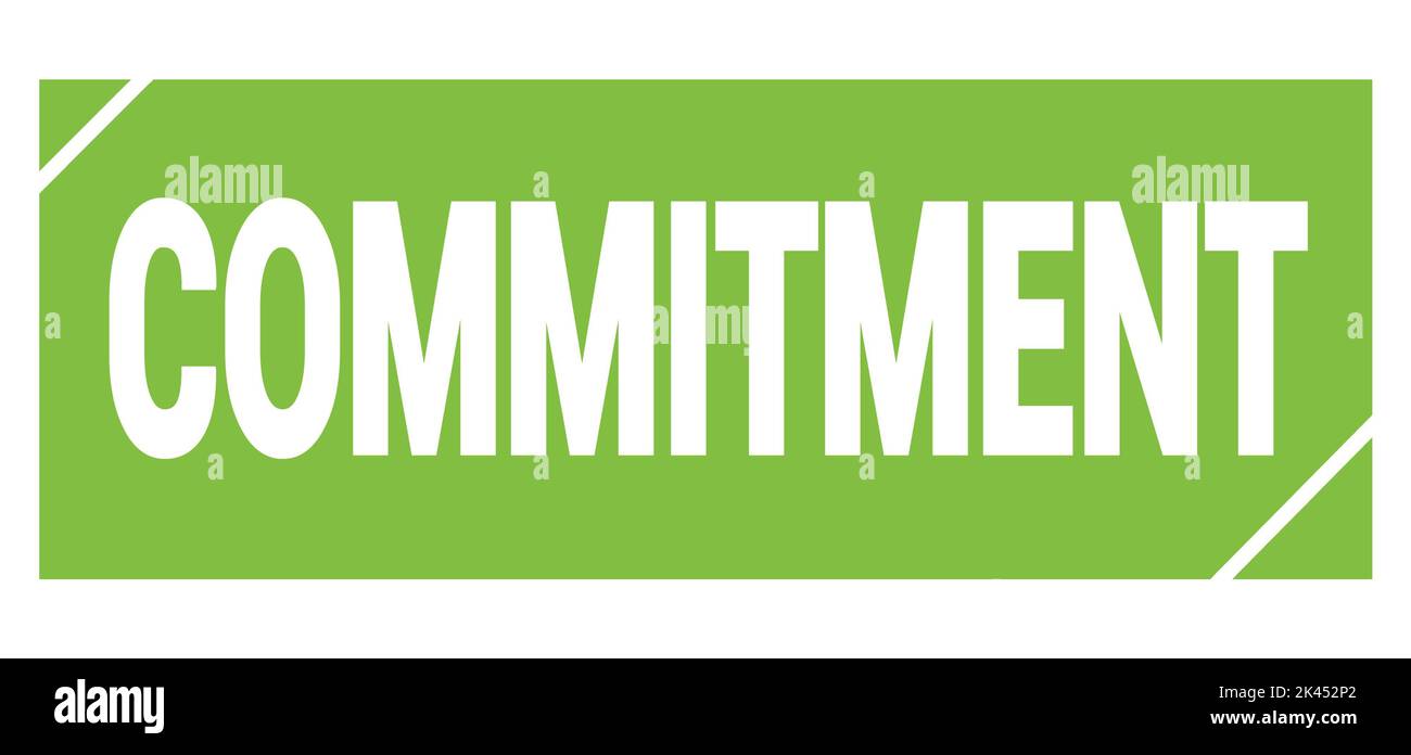 COMMITMENT text written on green grungy stamp sign Stock Photo - Alamy
