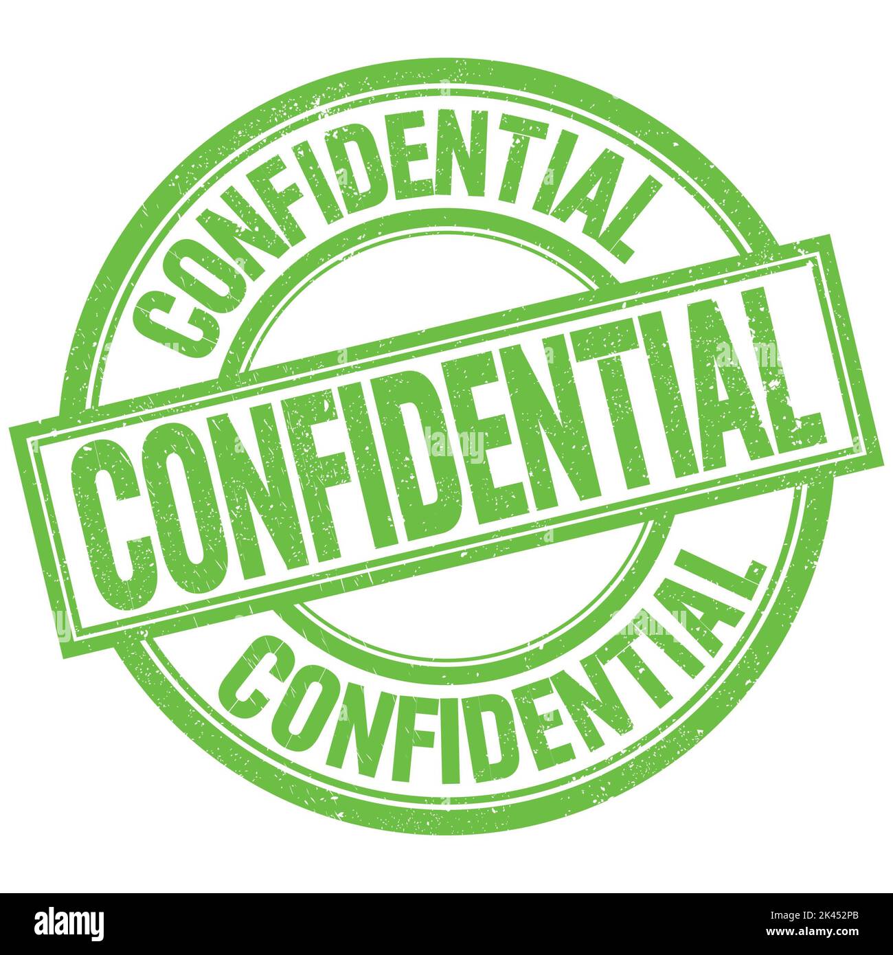 CONFIDENTIAL text written word on green round stamp sign Stock Photo ...