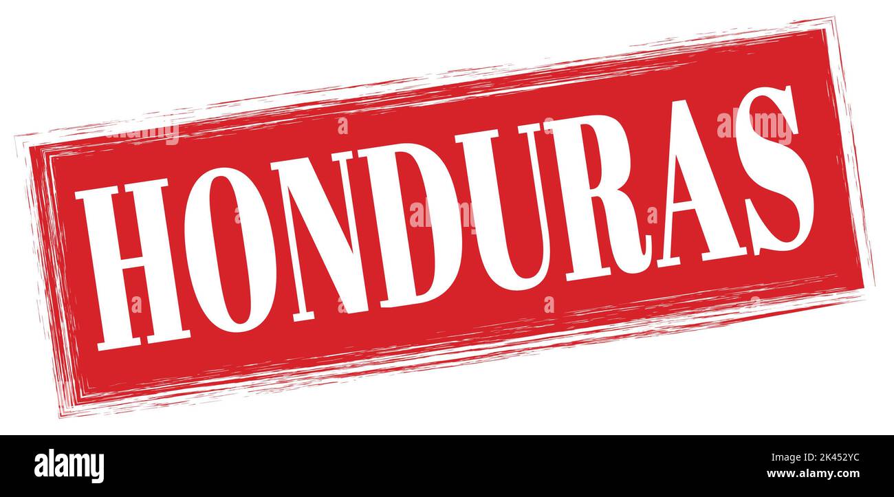 HONDURAS text written on red rectangle stamp sign Stock Photo - Alamy