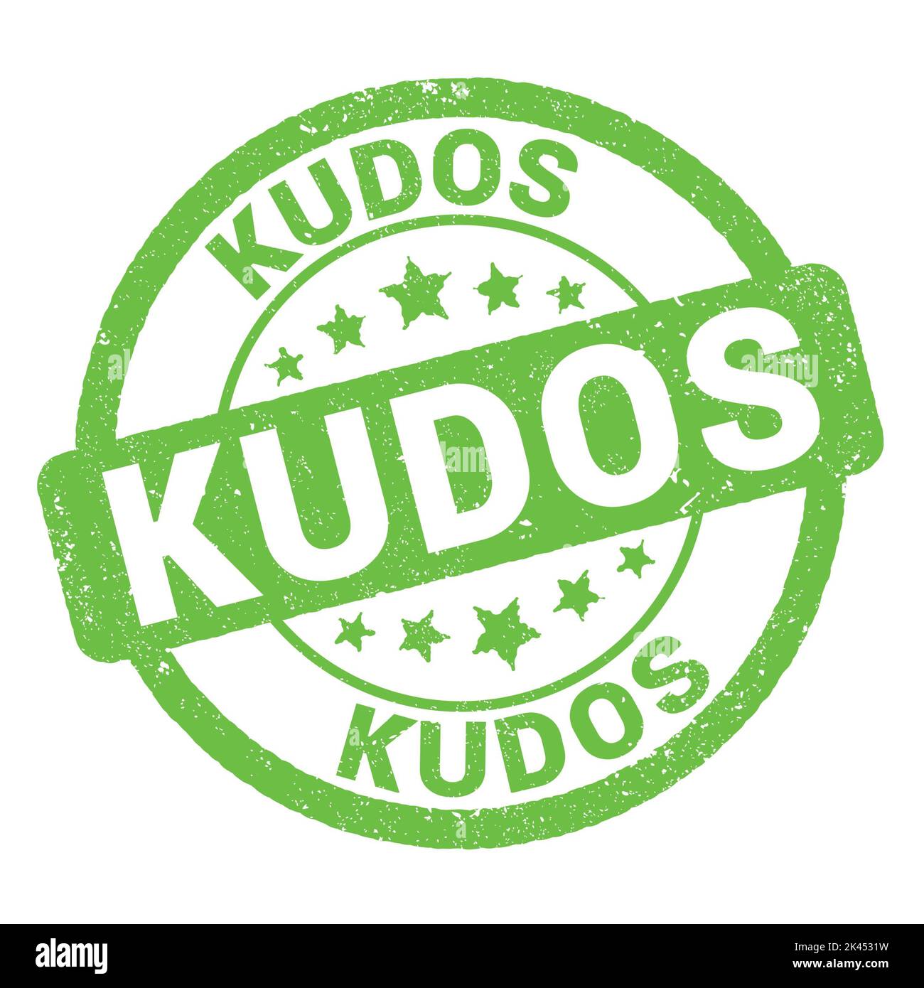 Kudos text on green Cut Out Stock Images & Pictures - Alamy