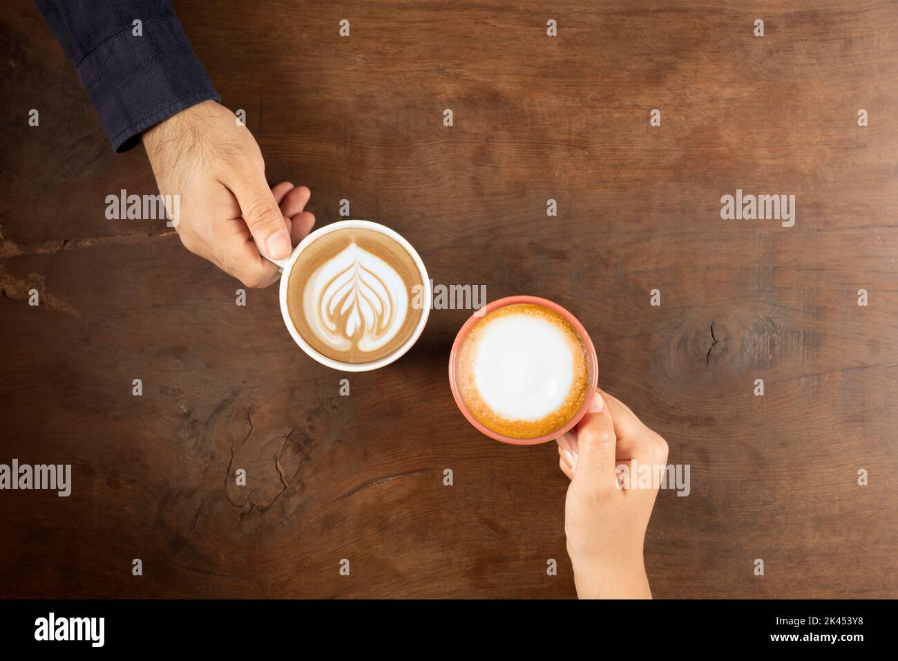 Cappuccino top view hi-res stock photography and images - Alamy