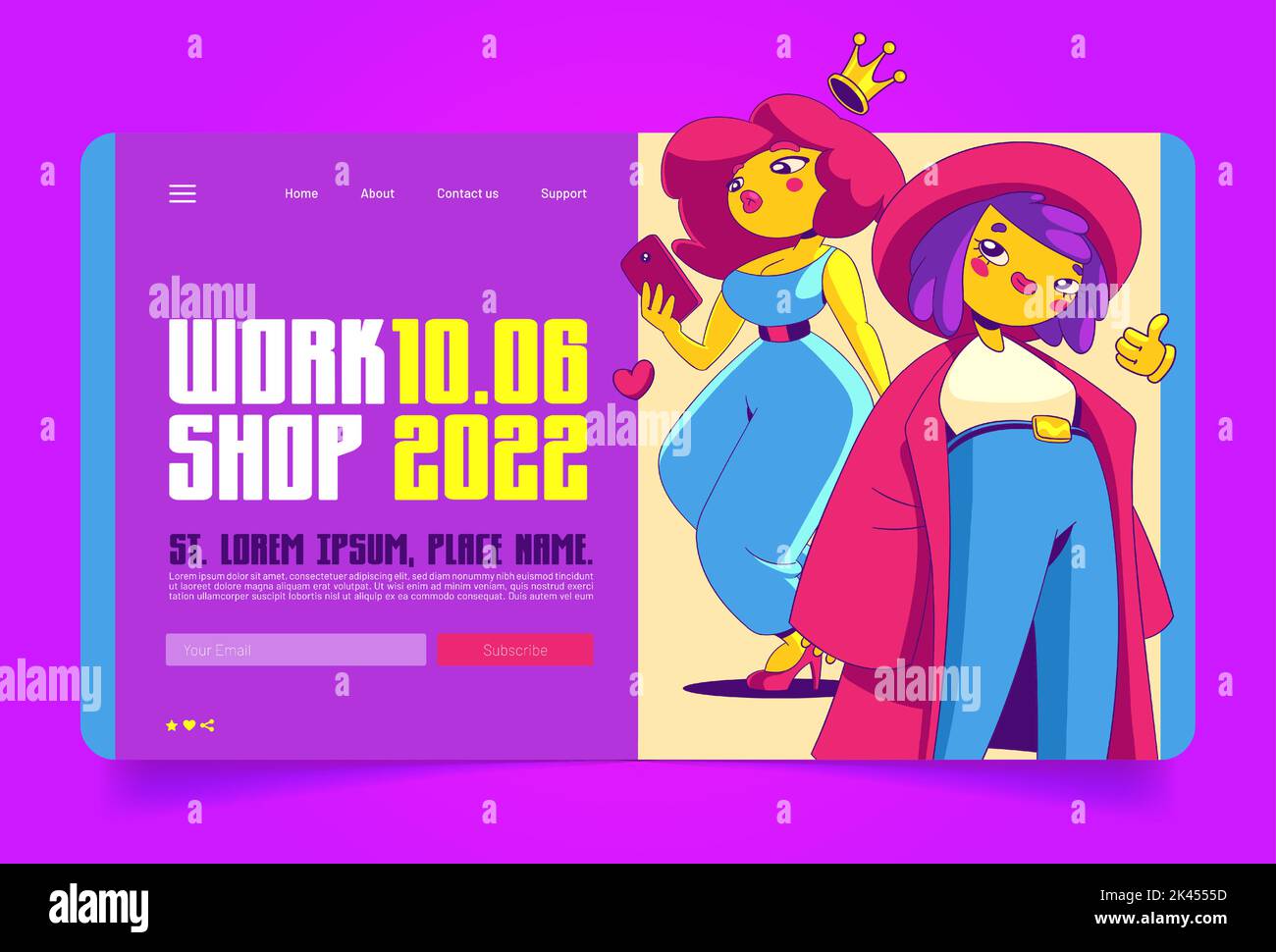 Workshop for women landing page, business or personal development ...