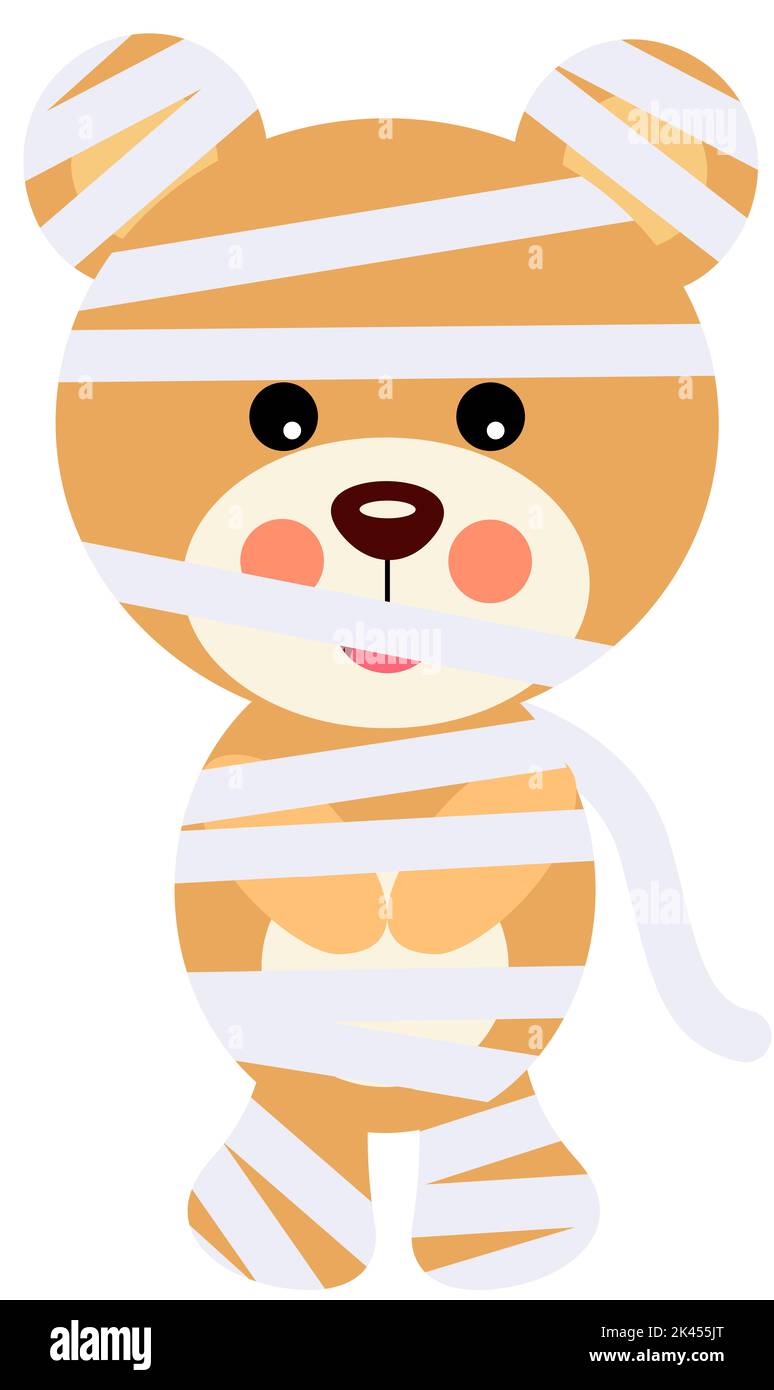 Cute Halloween mummy teddy bear Stock Photo - Alamy